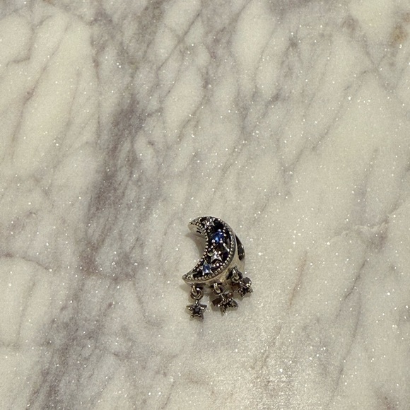 Pandora | Jewelry | Pandora Sterling Silver Crescent Moon Charm With ...